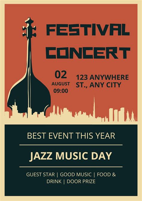 Simple Concert Poster Gratis Je Eigen Afdrukbare Concert Posters