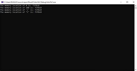 why integer pointers use the same memory address microsoft qanda