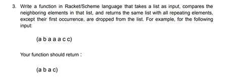 Solved 3 Write A Function In Racketscheme Language That