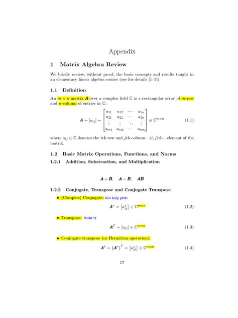 appendix 1 matrix algebra review pdf eigenvalues and eigenvectors