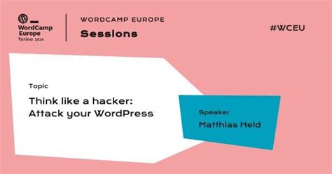 Matthias Held On Linkedin Think Like A Hacker Attack Your Wordpress