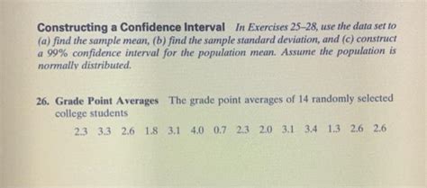 Solved Constructing A Confidence Interval In Exercises