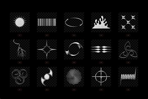 Chrome And Vector Abstract Shapes Bundle 200 Geometric Design Elements By A Samolevsky