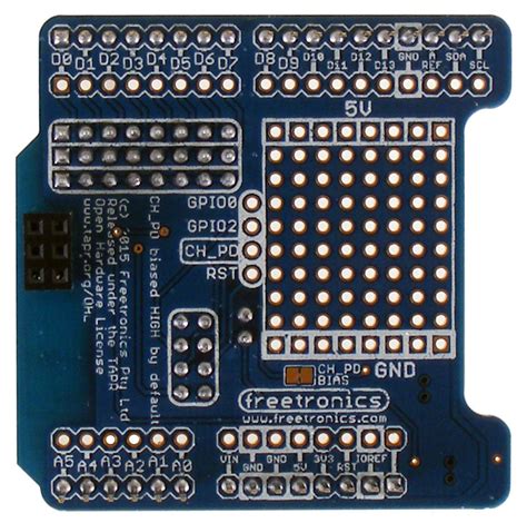 Esp 01 Wifi Module Shield Freetronics
