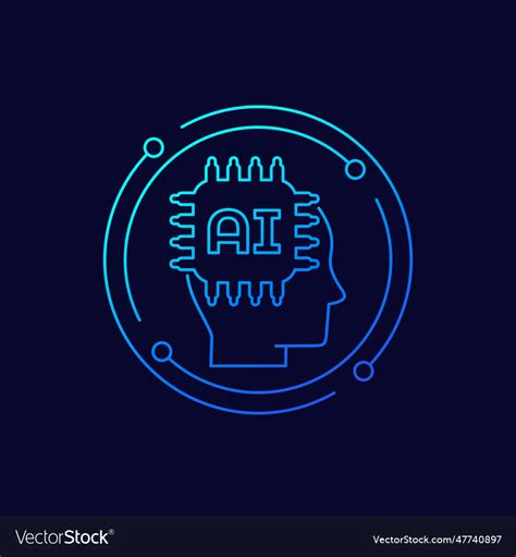 Ai Technology Icon Artificial Intelligence Vector Image