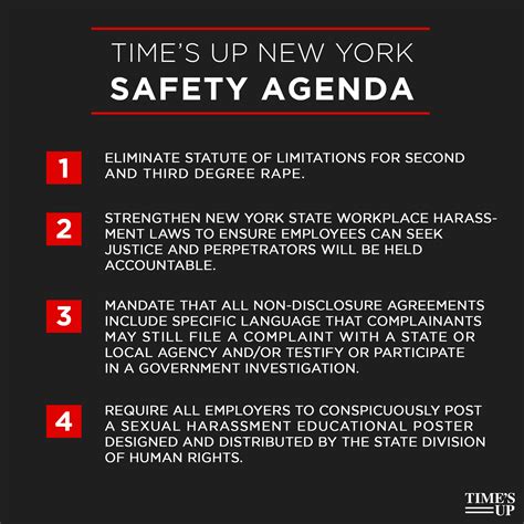 Times Up New York Safety Agenda New York Women In Film
