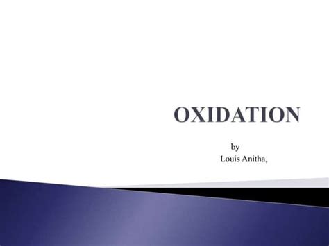 Oxidation Pdf Chemistry Science