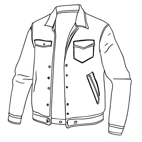 Premium Vector Hand Drawn Jacket Outline Illustration
