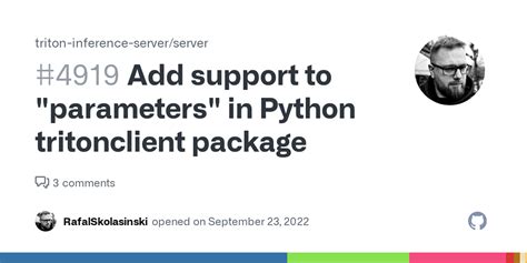 Add Support To Parameters In Python Tritonclient Package Issue Triton Inference