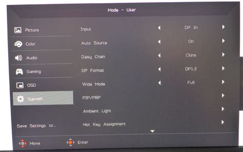 Acer XR382CQK OSD Setup Calibration