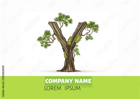 Tree Font Twisted Tree In The Shape Of Letter Letter A B C Vector