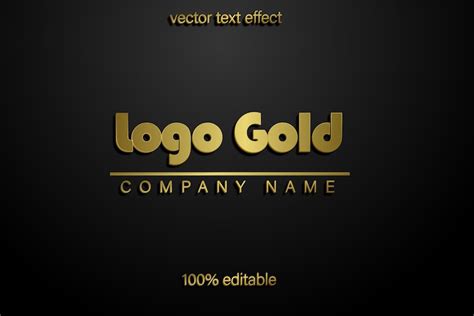 Premium Vector Golden 3d Text Style Effect