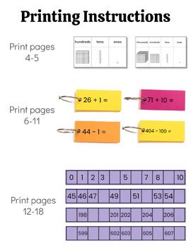 Place Value Addition Subtraction Number Sense By Pencils Up