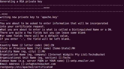 Install OpenSSL Apache Certificate On Ubuntu To TechsBucket