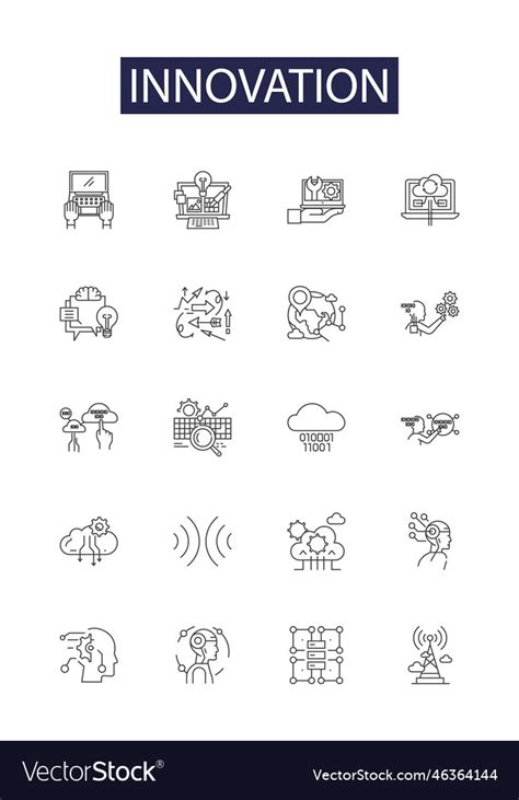 Innovation Line Icons And Signs Invention Vector Image