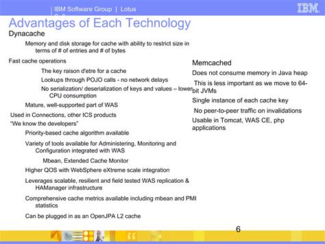 Caching Technology Comparison Odp
