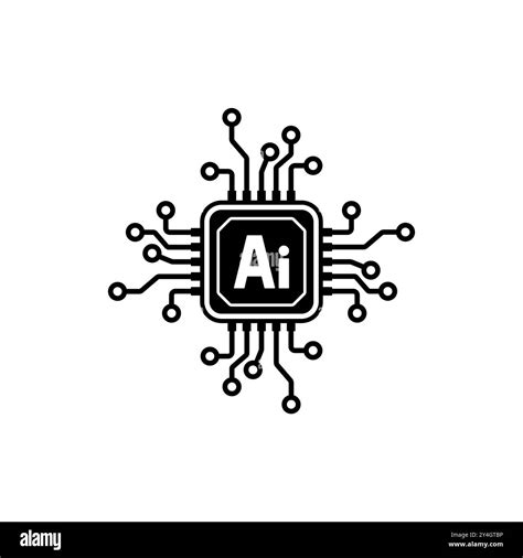 Circuit Electronic Chip Processor Artificial Intelligence Ai Logo Icon Digital It Technology