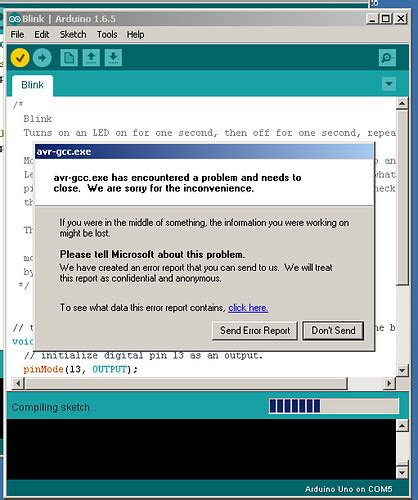 Avr Gccexe Has Encountered A Problem And Needs To Close Ide 1x