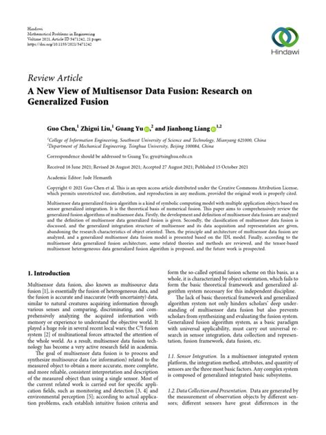 A New View Of Multisensor Data Fusion Pdf Data Information