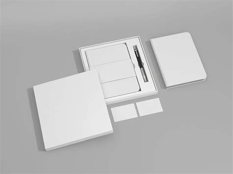 Notebook With Box Mockup The Free Mockup
