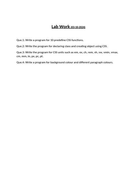 Lab Work 3 10 24 Pdf