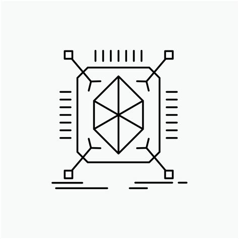 Object Prototyping Rapid Structure 3d Line Icon Vector Isolated
