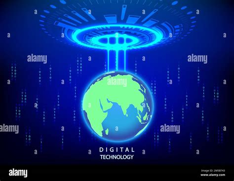 Abstract Background World Global With Text Big Data Concept Hitech