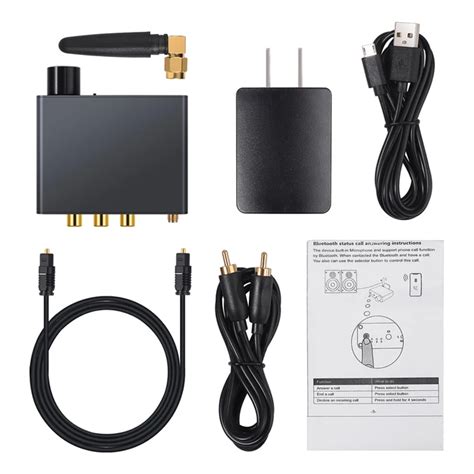 192k 블루투스 호환 Dac 컨버터 헤드폰 앰프 포함 디지털 아날로그 변환기 35mm 오디오 어댑터 Aac 홈 오디오 지원
