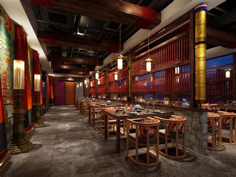 火锅店空间设计1992效果图小瑜 站酷zcool