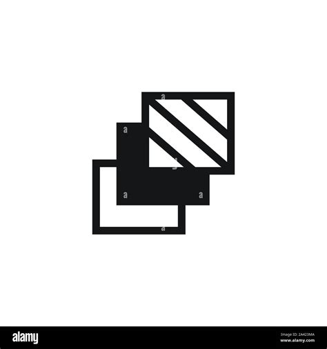 3 Layer Icon Stack Level Different Type Of Texture Material Layers Structure Concept Stock