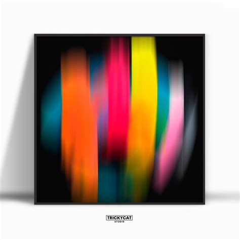 Fun Large Abstract Print Vibrant Colors Wall Art Design Etsy