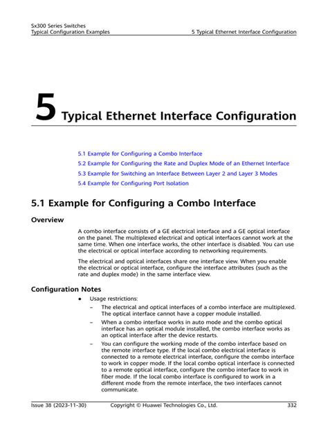 01 05 Typical Ethernet Interface Configuration Pdf Duplex Telecommunications Network Switch