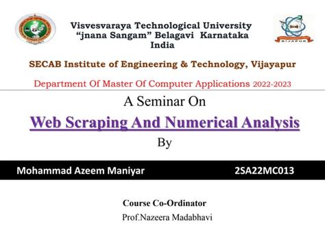Python Seminar Of Data Analytics Using Python Pptx Internet Computing