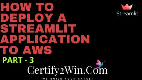 How To Deploy A Streamlit Application To Aws Part 3 Youtube