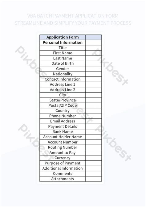 1600 Batch Payment Excel Templates Free Download Pikbest
