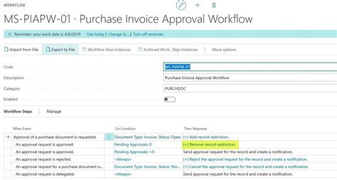 Dynamics 365 Business Central Workflows Auto Posting Transactions