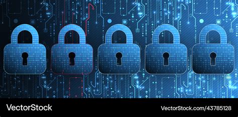Cyber Security Or Network Protection System Vector Image
