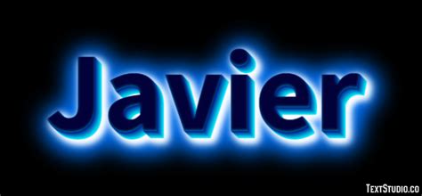 Javier Efecto De Texto Y Diseño De Logotipos Nombre