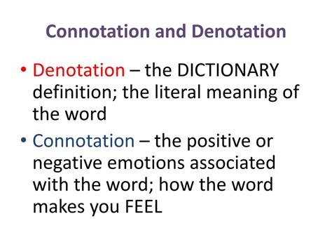 Ppt Connotation And Denotation Powerpoint Presentation Free Download