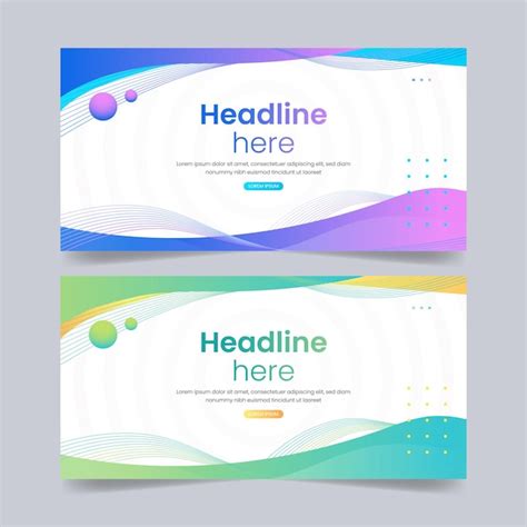추상적인 현대 배너 템플릿 프리미엄 벡터
