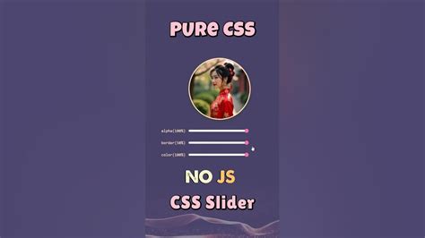 pure css range slider with custom variables coding frontendcourse