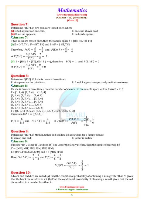NCERT Solutions For Class 12 Maths Chapter 13 Exercise 13 1 In PDF