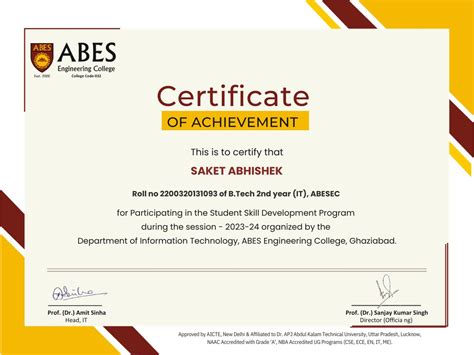 completed skill development program at abes ghaziabad saket abhishek posted on the topic
