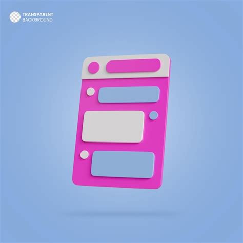 Ícone De Interface De Interface Do Usuário De Conversa 3d De Bolha De