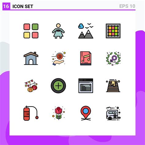 Set Of 16 Modern Ui Icons Symbols Signs For Construction Software