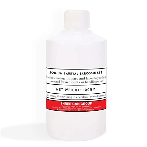 R Tree Sodium Lauryl Sarcosinate 500gm Natural Surfactant Liquid Mild