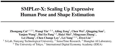 首个人体动捕基模型面世！smpler X：横扫七大榜单｜neurips 2023 智源社区