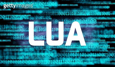 Word Lua And Abstract Cyberspace With Binary Code On Dark Background