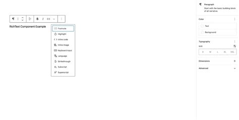 Unlock Gutenberg Richtext Component Functionalities