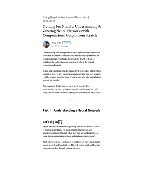understanding and creating neural networks pdf artificial neural
